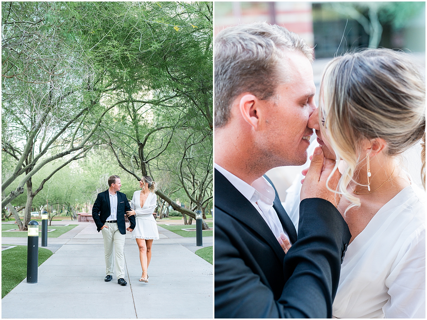 Downtown Phoenix Engagement Session | Shea + Sarah - KSL Wedding